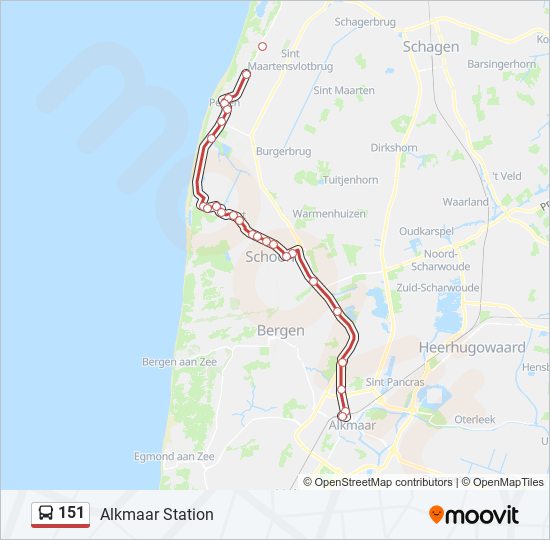151 Route: Schedules, Stops & Maps - Alkmaar Station (Updated)