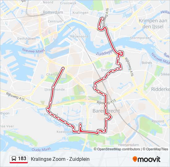 183 Route: Schedules, Stops & Maps - Kralingse Zoom (Updated)