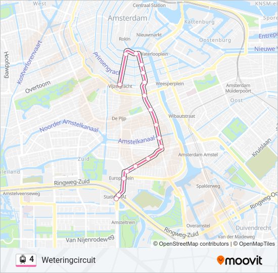 4 Route: Schedules, Stops & Maps - Weteringcircuit (Updated)