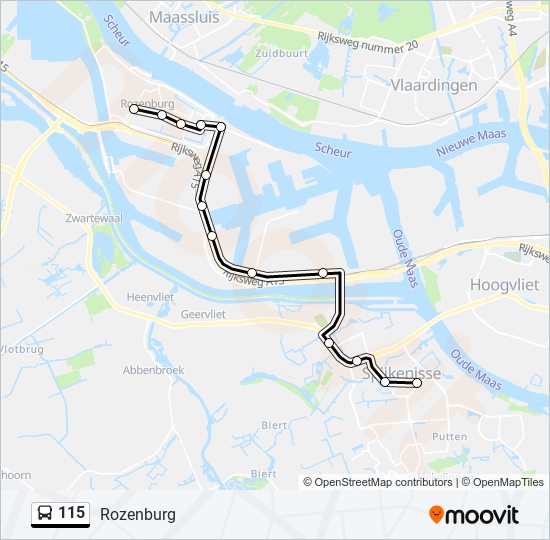 115 Route: Schedules, Stops & Maps - Rozenburg (Updated)