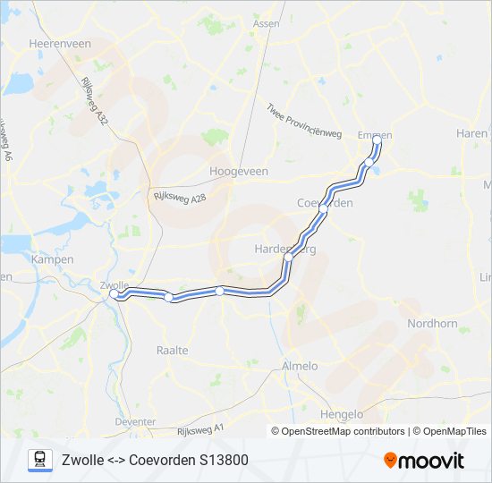 sneltrein re20 Route: Schedules, Stops & Maps - Zwolle (Updated)