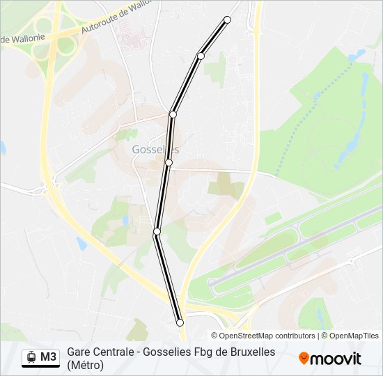 m3 Route: Schedules, Stops & Maps - Jumet Madeleine (M)‎→Gosselies ...
