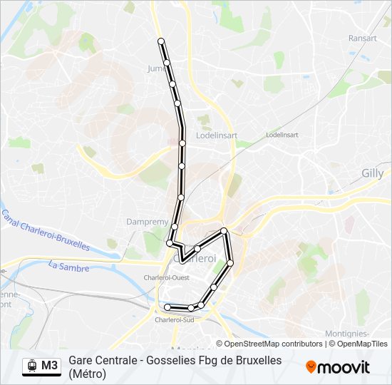 M3 Route: Schedules, Stops & Maps - Jumet Rue Bertaux (M)‎→Charleroi ...