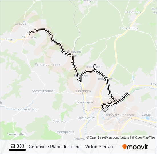 333 Route: Schedules, Stops & Maps - Gerouville Place du Tilleul‎→ ...