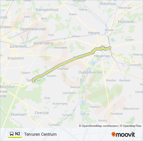 n2 Route: Schedules, Stops & Maps - Tervuren Centrum (Updated)