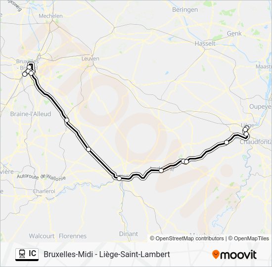 ic Route: Schedules, Stops & Maps - Bruxelles-Midi‎→Liège-Saint-Lambert ...