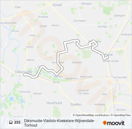 355 Route: Schedules, Stops & Maps - Diksmuide Station Perron 3 (Updated)
