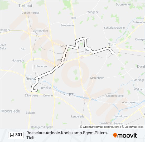 801 Route: Schedules, Stops & Maps - Rumbeke Sterrebos (Updated)