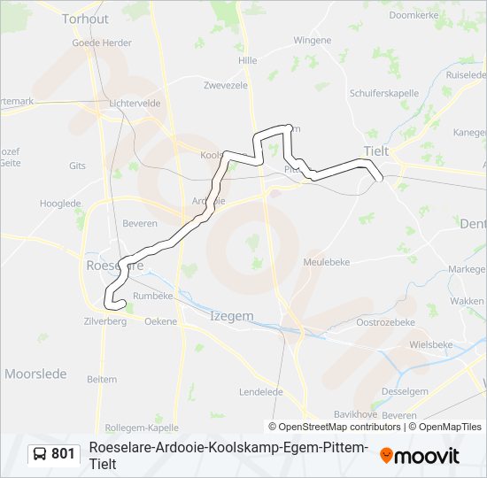 801 Route: Schedules, Stops & Maps - Rumbeke Sterrebos (Updated)
