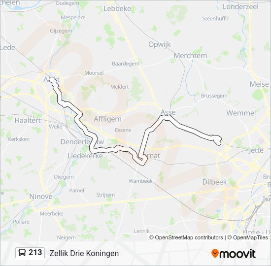 213 Route: Schedules, Stops & Maps - Zellik Drie Koningen (Updated)
