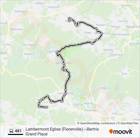 481 Route: Schedules, Stops & Maps - Lambermont Eglise (Florenville)‎→ ...