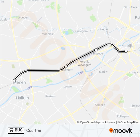 bus Itinéraire: Horaires, Arrêts & Plan - Courtrai (mis à jour)