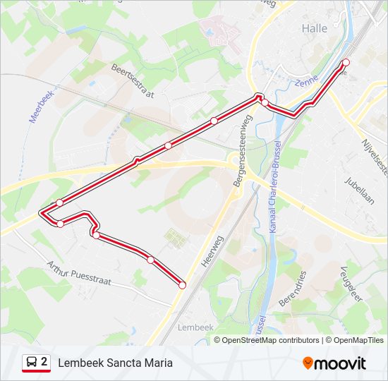2 Route: Schedules, Stops & Maps - Lembeek Sancta Maria (Updated)