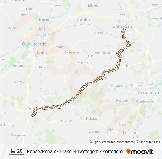 20 Route: Schedules, Stops & Maps - Zottegem Station Perron 1 (Updated)