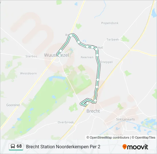 68 Route: Schedules, Stops & Maps - Brecht Station Noorderkempen ...