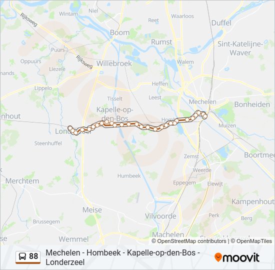 88 Route: Schedules, Stops & Maps - Londerzeel Station Perron 3 (Updated)
