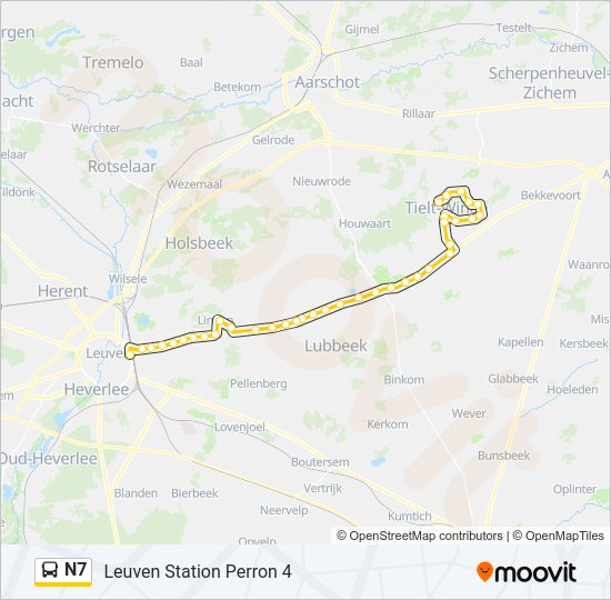 n7 Route: Schedules, Stops & Maps - Leuven Station Perron 4 (Updated)