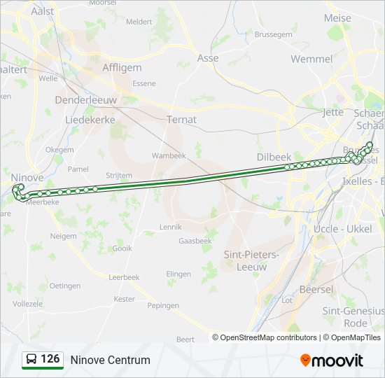 126 Itinéraire: Horaires, Arrêts & Plan - Ninove Centrum (mis à jour)