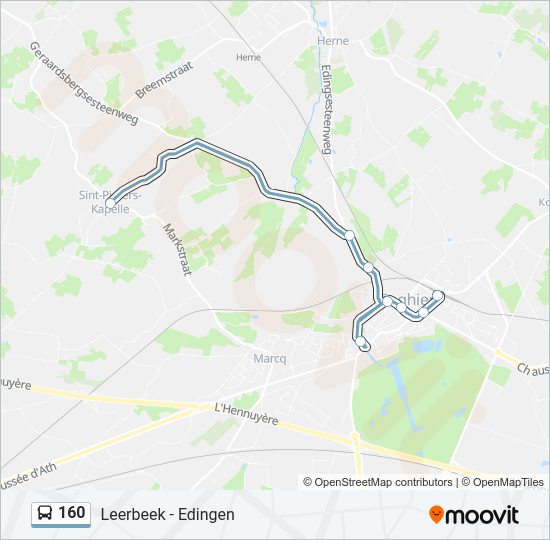 160 Route: Schedules, Stops & Maps - Sint-Pieters-Kapelle Kerk (Updated)
