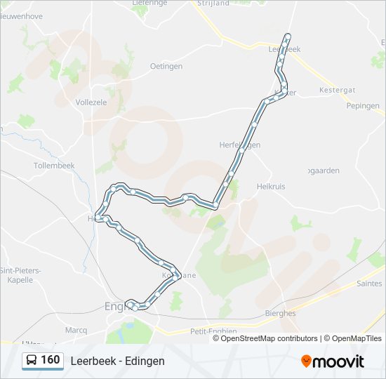 160 Itinéraire: Horaires, Arrêts & Plan - Edingen Station (mis à jour)