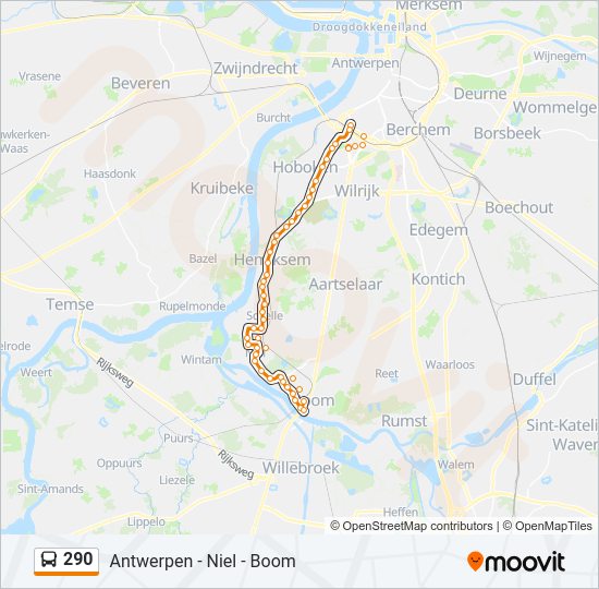 290 Route: Schedules, Stops & Maps - Boom Station Perron 5 (Updated)