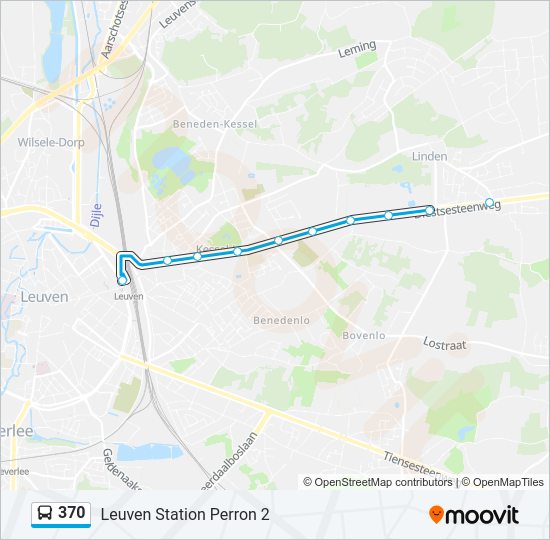 370 Route: dienstregelingen, haltes en kaarten - Leuven Station Perron ...