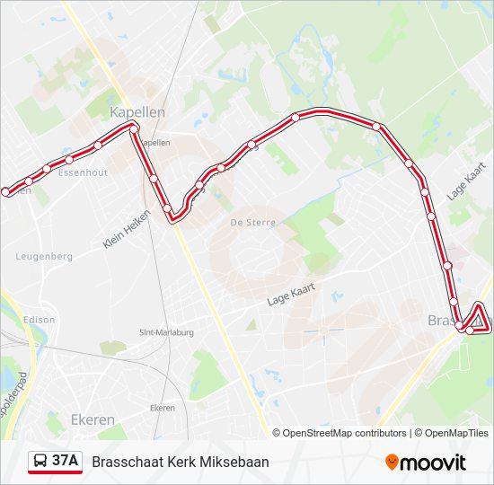 37a Route: Schedules, Stops & Maps - Brasschaat Kerk Miksebaan (Updated)