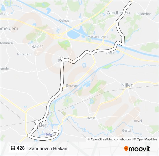 428 Itinéraire: Horaires, Arrêts & Plan - Zandhoven Heikant (mis à jour)