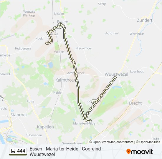 444 Route: Schedules, Stops & Maps - Wuustwezel Dorp (Updated)