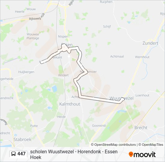 447 Route: Schedules, Stops & Maps - Essen Hoek (Updated)