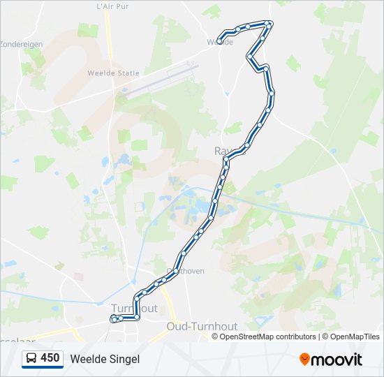 450 Route: Schedules, Stops & Maps - Weelde Singel (Updated)