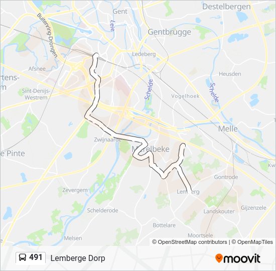 491 Route: Schedules, Stops & Maps - Lemberge Dorp (Updated)