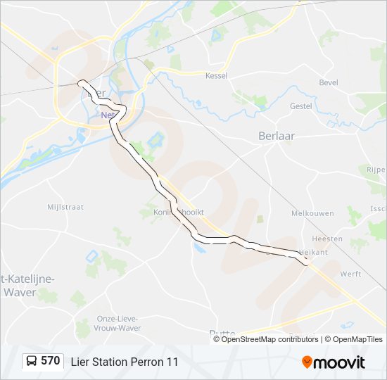 570 Route: Schedules, Stops & Maps - Lier Station Perron 11 (Updated)