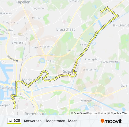 620 Route: Schedules, Stops & Maps - Brasschaat De Mick (Updated)