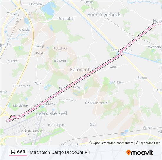 660 Route: dienstregelingen, haltes en kaarten - Machelen Cargo ...