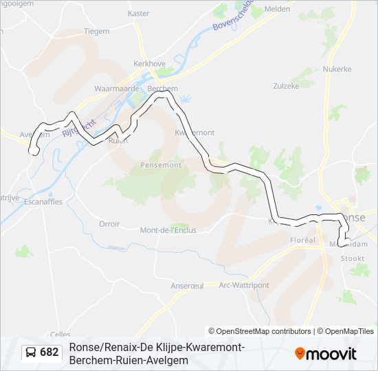 682 Itinéraire: Horaires, Arrêts & Plan - Ronse Station Perron 5 (mis à ...