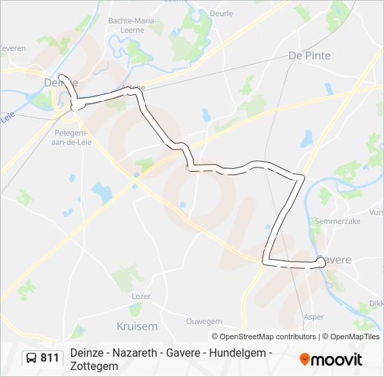 811 Route: Schedules, Stops & Maps - Gavere Brandweerstraat Perron 4 ...