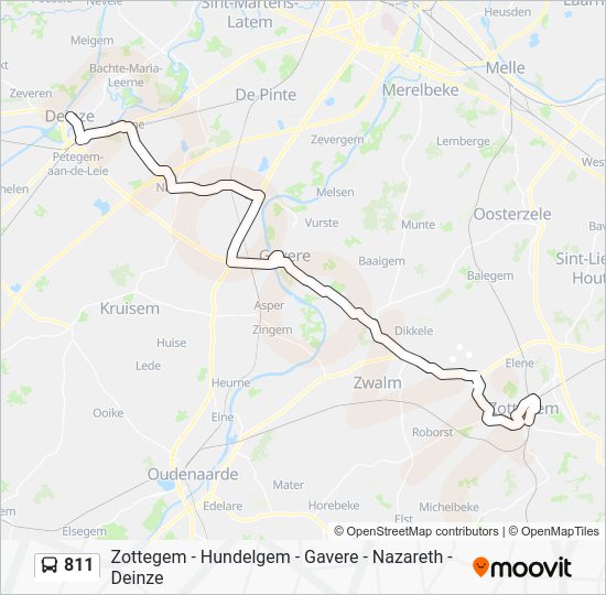 811 Route: Schedules, Stops & Maps - Deinze Kerkhof (Updated)