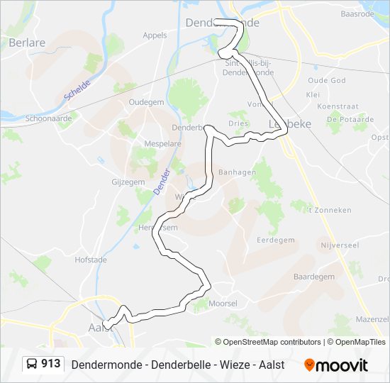 913 Route: Schedules, Stops & Maps - Aalst Station Perron 6 (Updated)