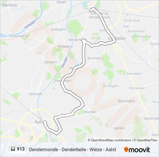 913 Itinéraire: Horaires, Arrêts & Plan - Aalst Walstraat Carnaval 3 ...