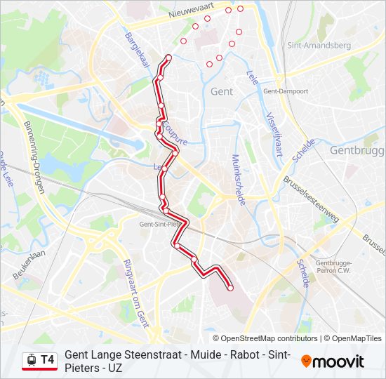 t4 Route: Schedules, Stops & Maps - Gent Uz (Updated)
