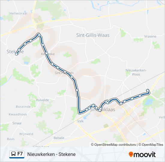 F7 Route: Schedules, Stops & Maps - Stekene Kerk (Updated)