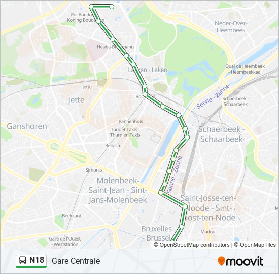 n18 Route: Schedules, Stops & Maps - Gare Centrale (Updated)