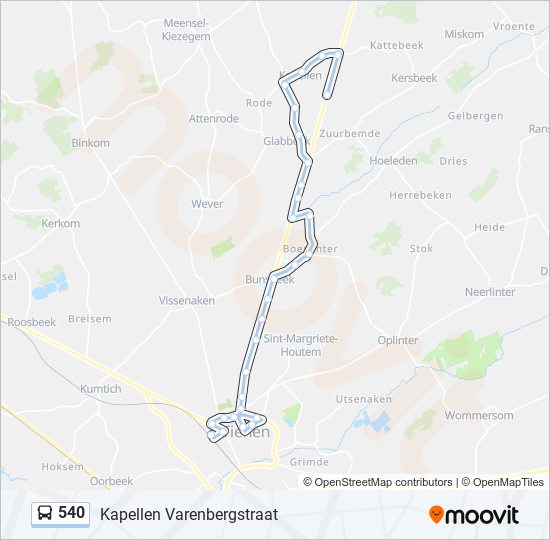 540 Route: dienstregelingen, haltes en kaarten - Kapellen ...