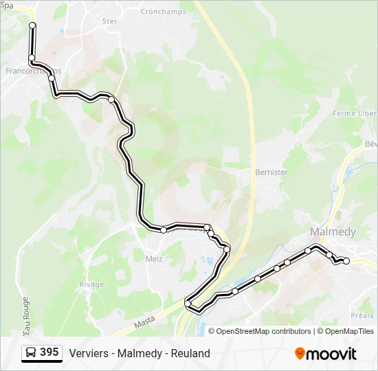 395 Route: Schedules, Stops & Maps - Francorchamps Route De Spa‎→ ...