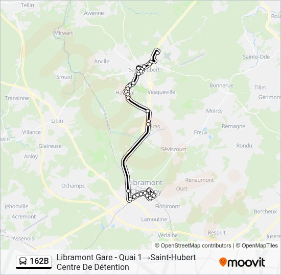 162b Itinéraire: Horaires, Arrêts & Plan - Libramont Gare - Quai 1‎→ ...