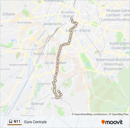 n11 Route: Schedules, Stops & Maps - Gare Centrale (Updated)