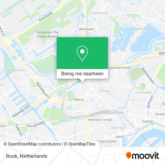 Hoe kom je bij Rook in Rotterdam met bus, metro, tram of trein?