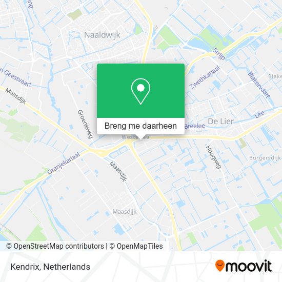 Hoe kom je bij Kendrix in Westland met bus?