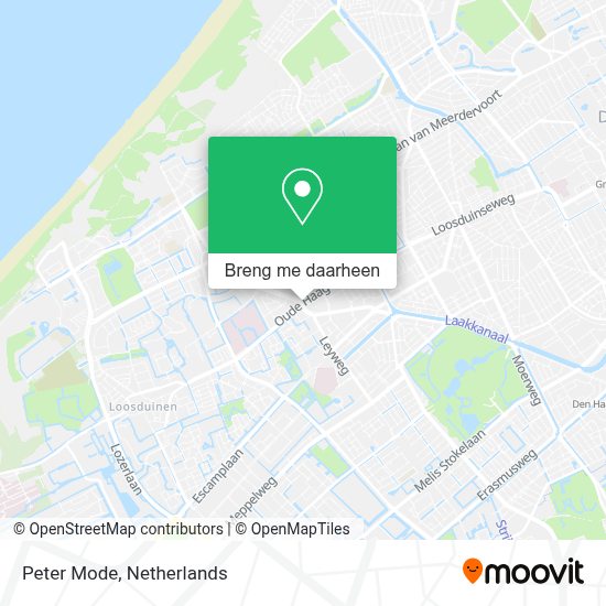 Hoe kom je bij Peter Mode in 'S-Gravenhage met bus, tram of trein?
